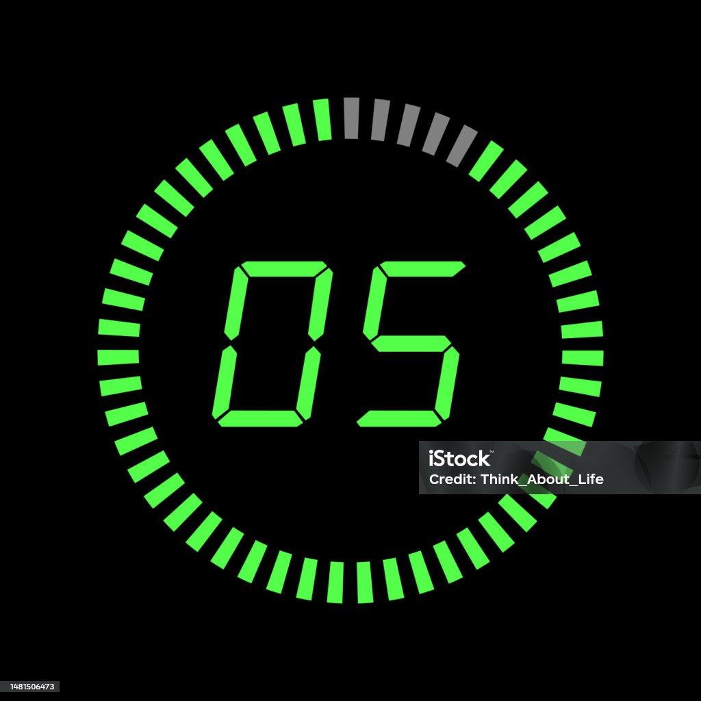 Digital Pi Diagram Countdown Timer With 05 Number Outline Style Design ... Digital Pi Diagram Countdown Timer With 05 Number Outline Style Design ...