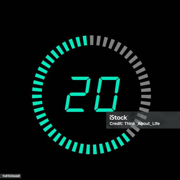 Digital Pi Diagram Countdown Timer With 05 Number Outline Style Design ... Digital Pi Diagram Countdown Timer With 05 Number Outline Style Design ...