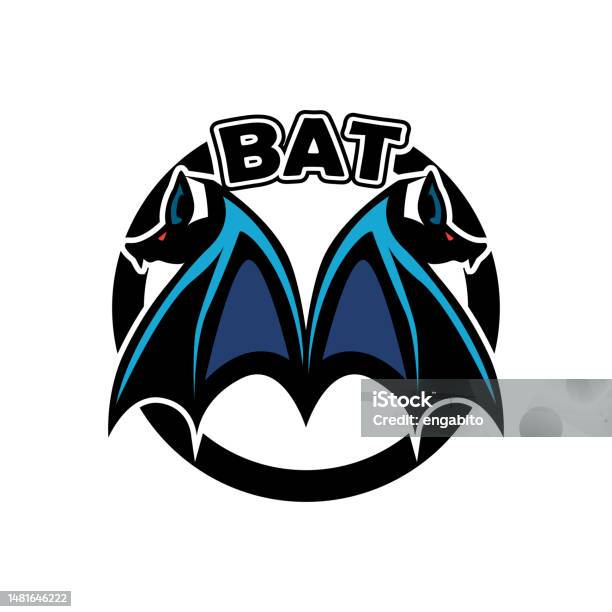 Insigne De Chauvesouris Isolé Sur Fond Blanc Illustration Vectorielle