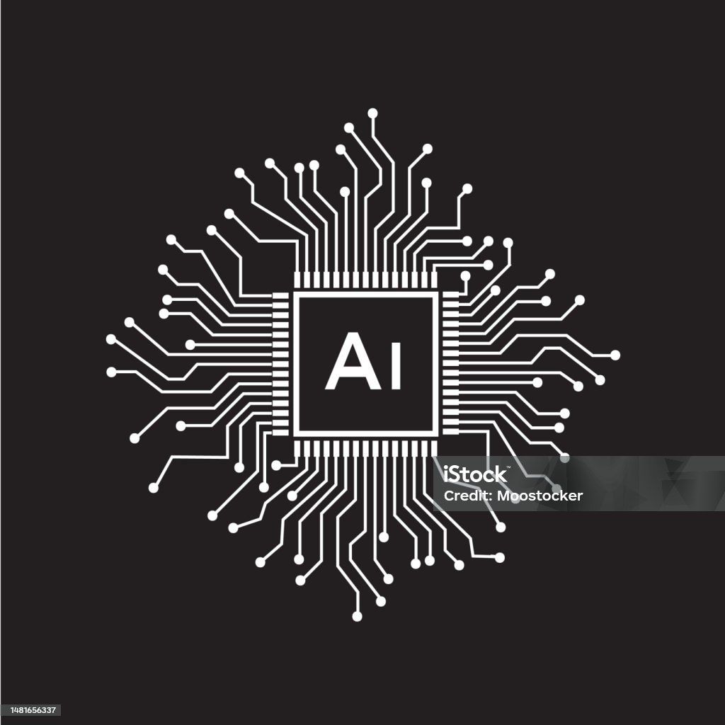 Minimalistic Flat Design Ai Processor Vector Icon Stock Illustration ... Minimalistic Flat Design Ai Processor Vector Icon Stock Illustration ...