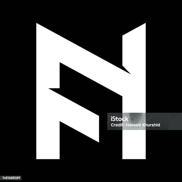 Logo Fn Minimal Icône Dune Lettre Nf Sur Fond De Luxe Idée De Logo