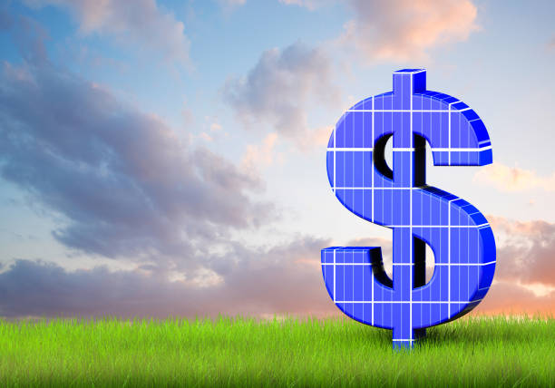 Free Stock Photo of Solar Panel And Dollar Sign Shows Saving Money ...