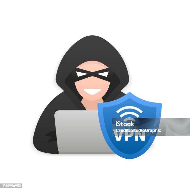 Vpn Protection Against Hacker Attacks Hacker Cybercriminal With A ... Vpn Protection Against Hacker Attacks Hacker Cybercriminal With A ...