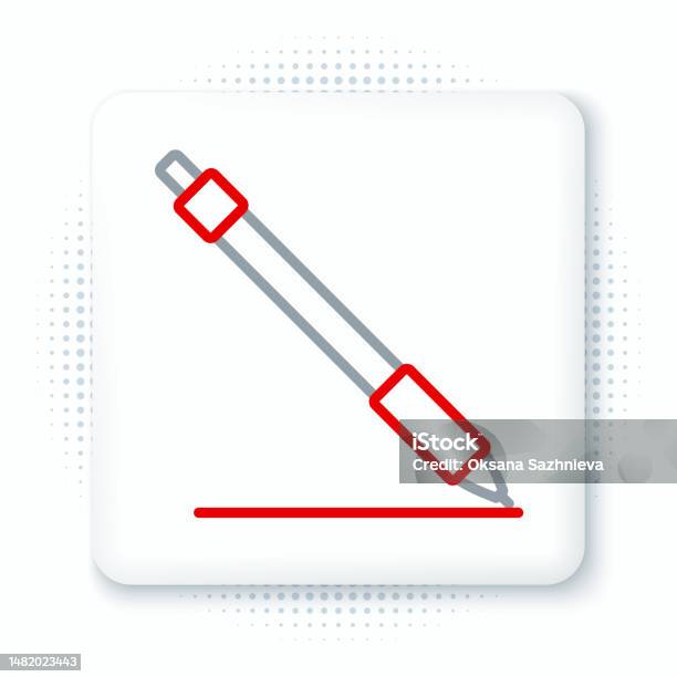 Icône De Ligne Du Stylet Isolée Sur Fond Blanc Concept De Contour