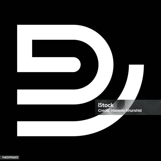 Logo Dj Minimal Icône Dune Lettre Jd Sur Fond De Luxe Idée De Logo