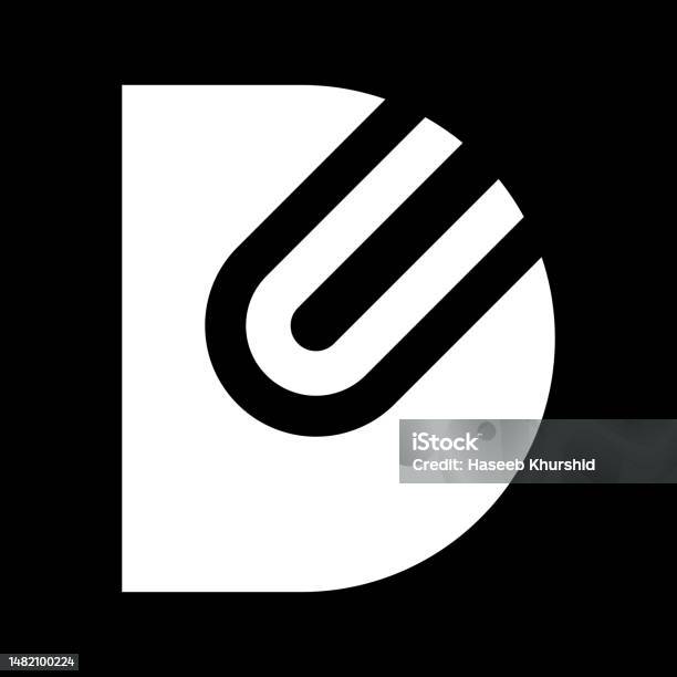 Logo Du Minimal Icône Dune Lettre Ud Sur Fond De Luxe Idée De Logo
