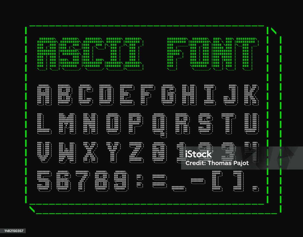 Ascii Font Stock Illustration Download Image Now Ascii Alphabet Art Istock