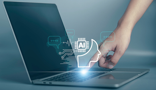 Artificial Intelligence Chatbot Conversation Assistant Person Using