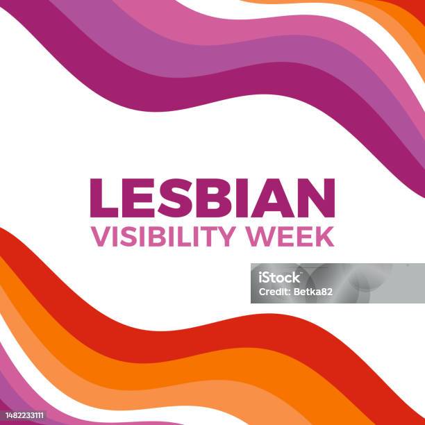 Lesbian Visibility Week Vector Illustration Stock Illustration