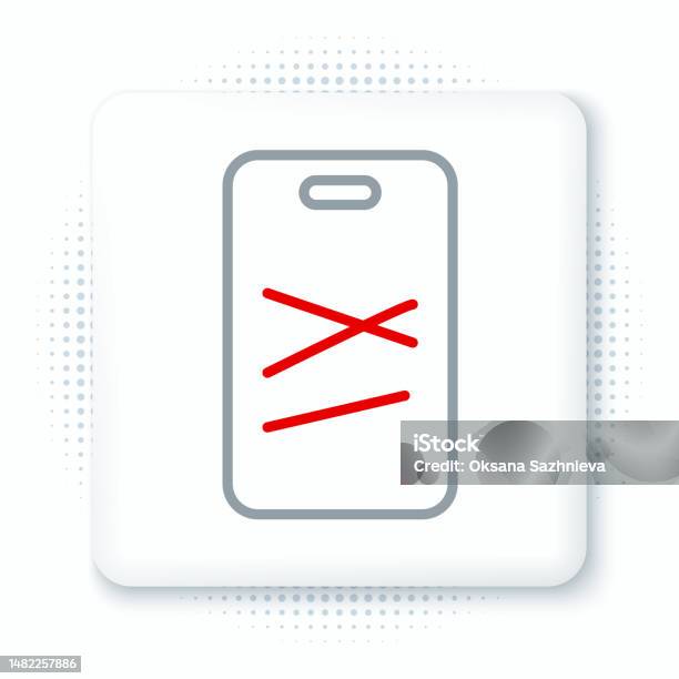 Graphisme De Planche De Coupe De Ligne Disolement Sur Le Fond Blanc