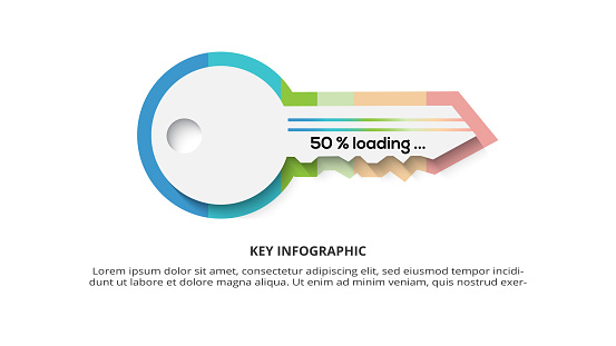 Concept Clé Pour Linfographie Visualisation Des Données Métier Vecteurs