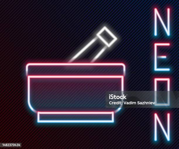 Garis Neon Bersinar Mortar Dan Ikon Alu Terisolasi Pada Latar Belakang ... Garis Neon Bersinar Mortar Dan Ikon Alu Terisolasi Pada Latar Belakang ...
