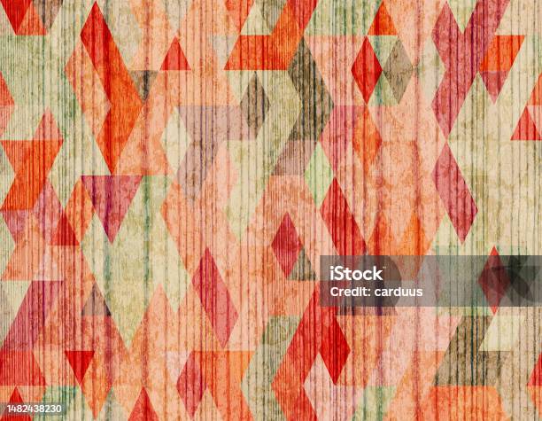 Seamless Wood Textured Rhombus Pattern Stock Illustration Download