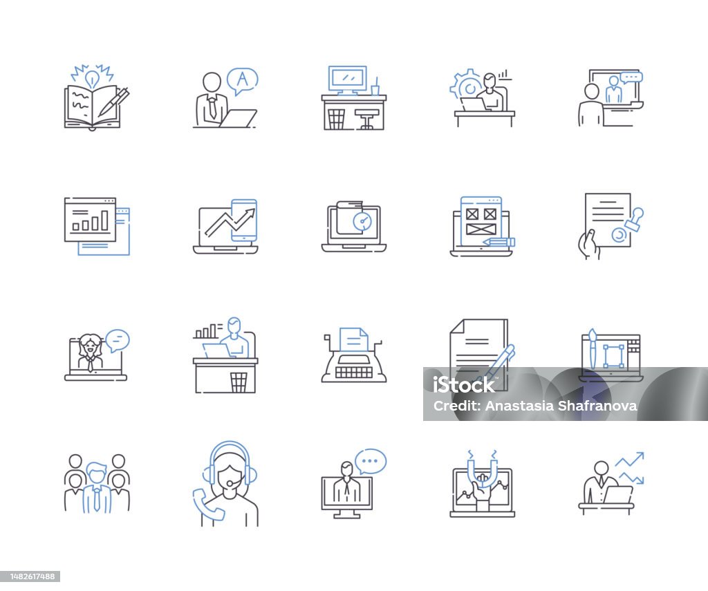 Workflow And Office Outline Icons Collection Workflow Office Automation Process Tasks Organize