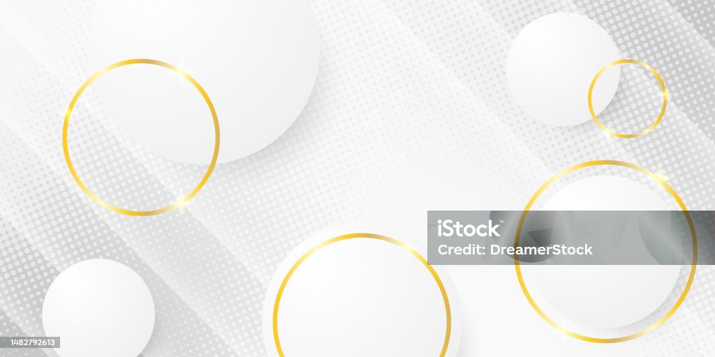 Luxury White And Golden Geometric Circle Shape Abstract Background ... Luxury White And Golden Geometric Circle Shape Abstract Background ...