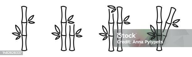 Silhouetten Von Bambuspflanzen Bambusvektoriconset Stock Vektor Art und ... Silhouetten Von Bambuspflanzen Bambusvektoriconset Stock Vektor Art und ...
