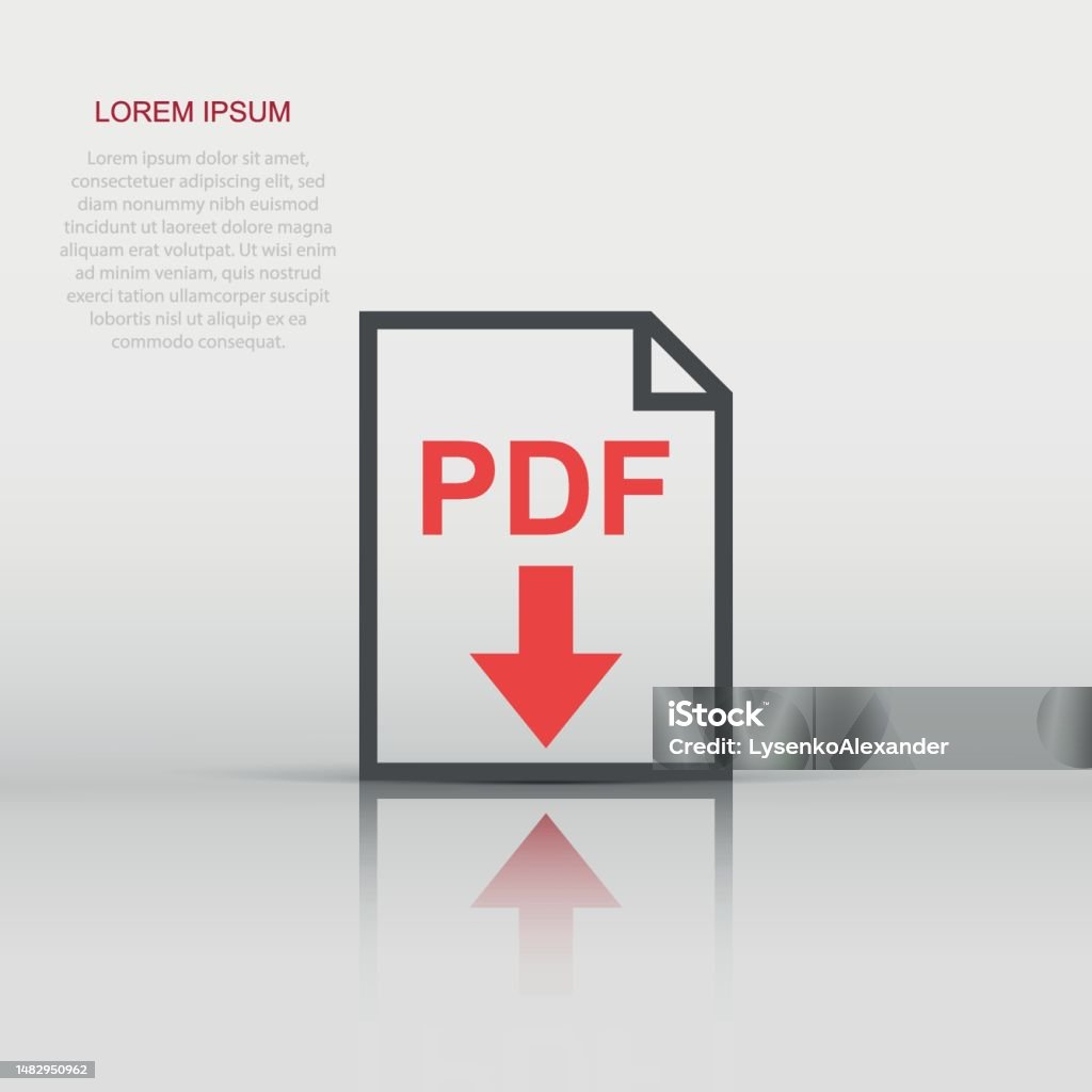 Pdfsymbol Im Flachen Stil Piktogramm Der Dokumentabbildung ... Pdfsymbol Im Flachen Stil Piktogramm Der Dokumentabbildung ...