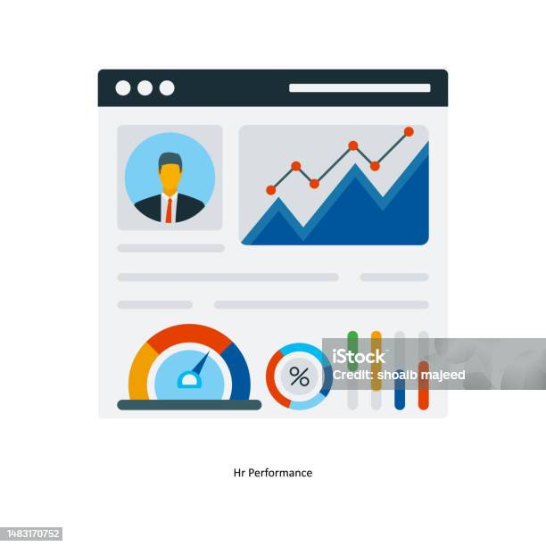 Hr Performance Vector Fill Fill Icônes De Contour Stock Simple