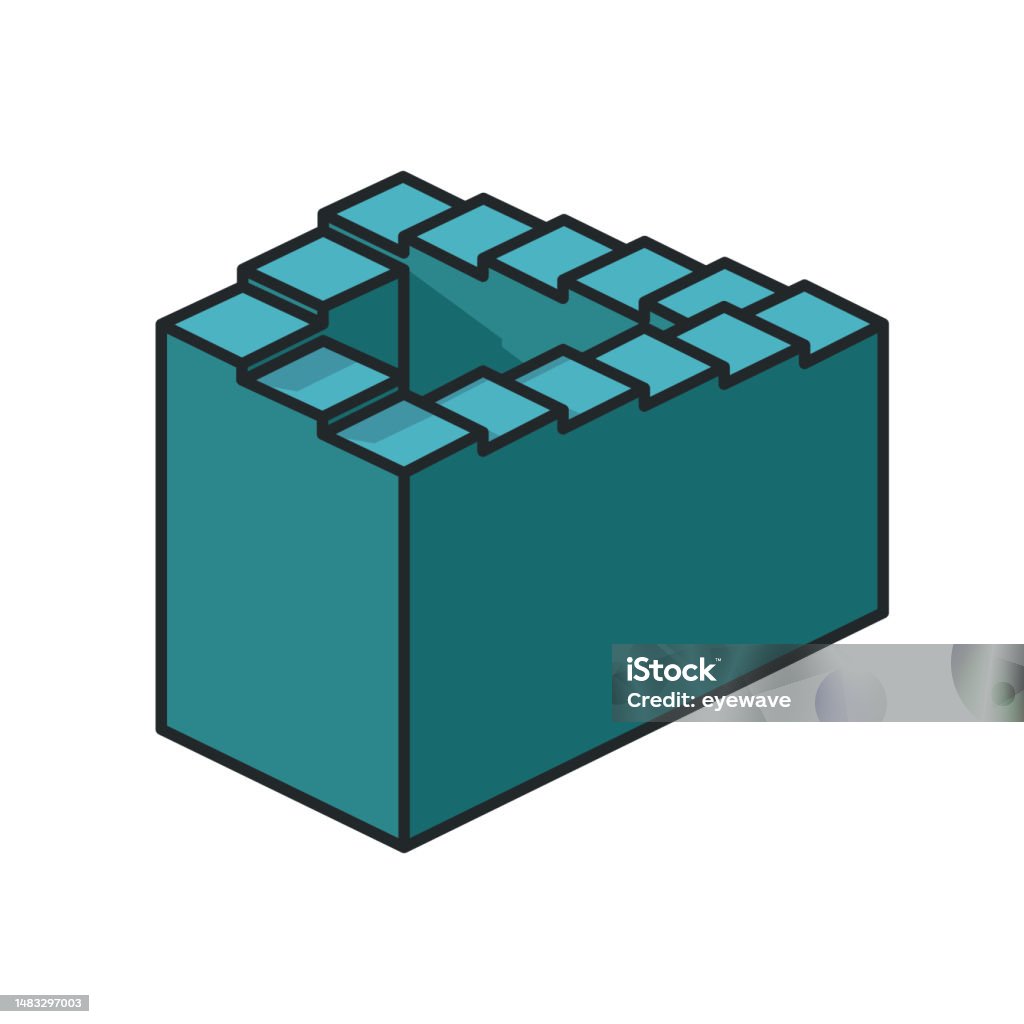 Penrose Staircase Isolated Vector Illustration Stock Illustration ... Penrose Staircase Isolated Vector Illustration Stock Illustration ...