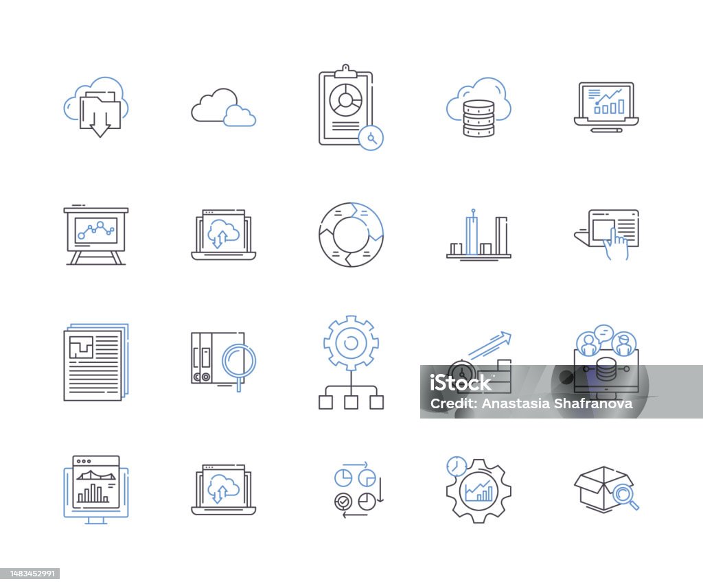 Data And Cloud Outline Icons Collection Data Cloud Analytics Storage ... Data And Cloud Outline Icons Collection Data Cloud Analytics Storage ...