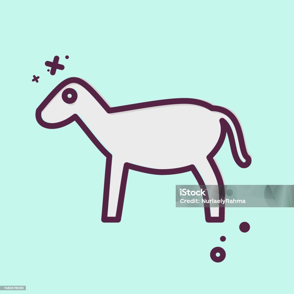 Icône Chèvre Lié Au Symbole De Laïd Al Adha Style Mbe Conception Simple