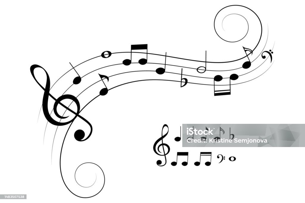 Musical Element And Music Notes Symbols Isolated Vector Illustration