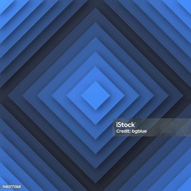 Abstract Design With Squares And Blue Gradients Trendy Background Stock