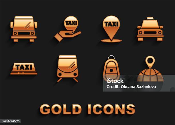 Atur Trem Dan Kereta Api Mobil Taksi Lokasi Di Globe Kunci Mobil Dengan