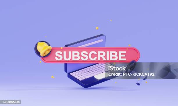 3d Membuat Langganan Di Laptop Untuk Media Sosial Latar Belakang ... 3d Membuat Langganan Di Laptop Untuk Media Sosial Latar Belakang ...