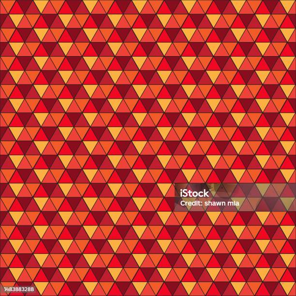Red Abstract Triangle Tile Pattern Background Modern Polygon Vector