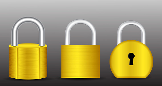 Ensemble De Cadenas Réaliste Doré Et Argent En Métal Isolé Vecteur Eps