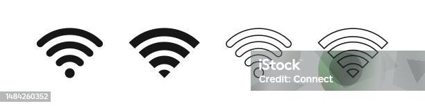 Icône De Signal Wifi Symbole Sans Fil Internet Signes Donde Du Routeur
