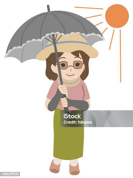 A Young Woman With Perfect Sun Protection Stock Illustration - Download ... A Young Woman With Perfect Sun Protection Stock Illustration - Download ...