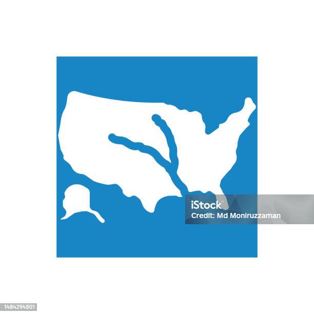 Map Of America United Stated Usa Blue Icon Stock Illustration Stock ... Map Of America United Stated Usa Blue Icon Stock Illustration Stock ...
