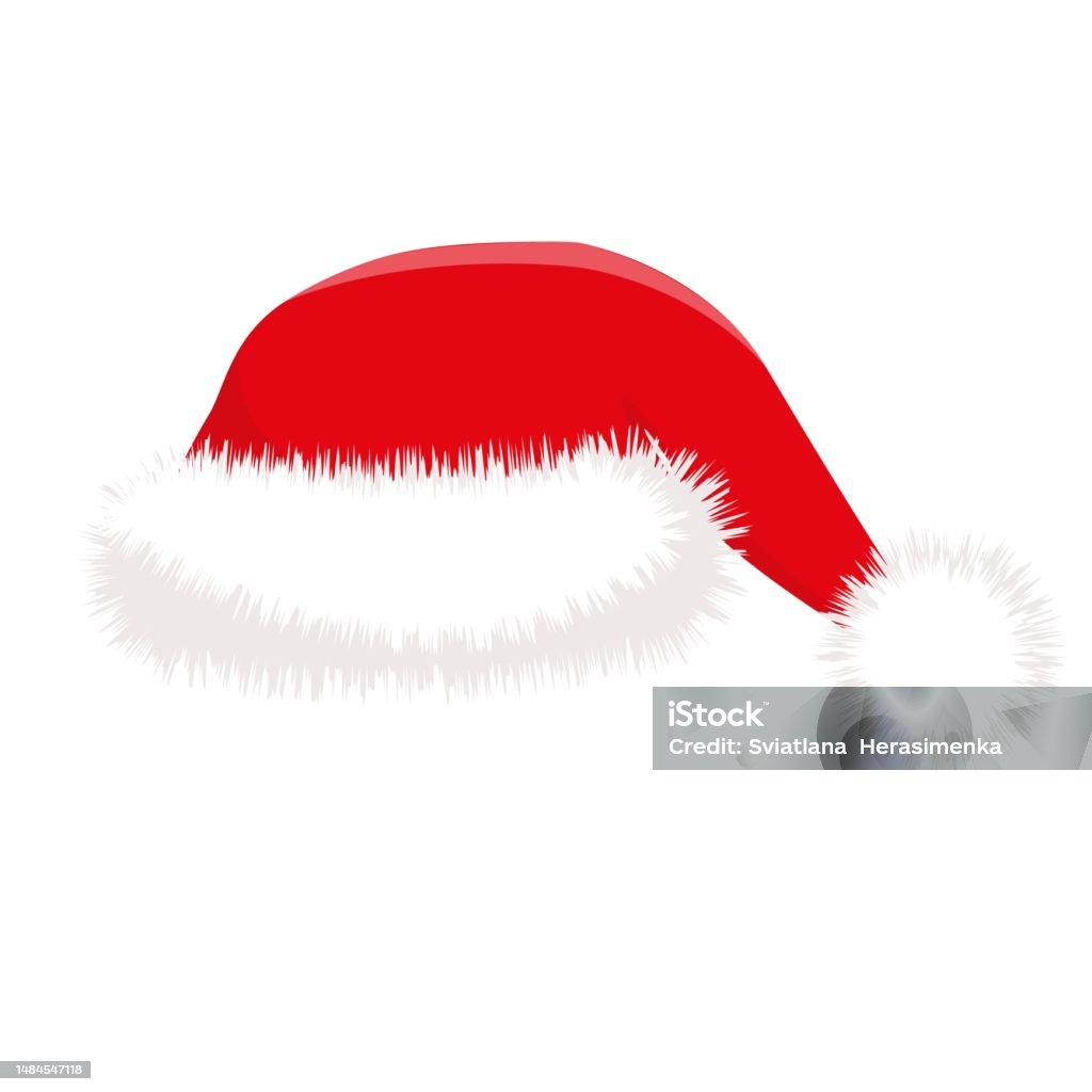 Casquette De Noël Illustration Vectorielle Dans Le Style Dessin Animé