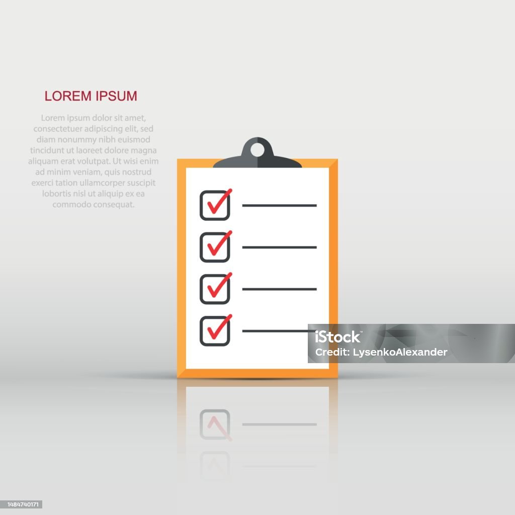 Vektor Untuk Melakukan Ikon Daftar Dalam Gaya Datar Daftar Periksa ... Vektor Untuk Melakukan Ikon Daftar Dalam Gaya Datar Daftar Periksa ...