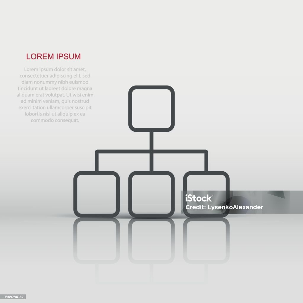 Icône De Diagramme De Structure Vectorielle Dans Un Style Plat