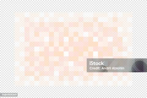 Tekstur Piksel Krem Sensor Efek Blur Pada Latar Belakang Transparan
