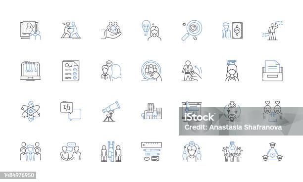 Understanding Lessons Line Icons Collection Comprehension Insight Clarity Absorption