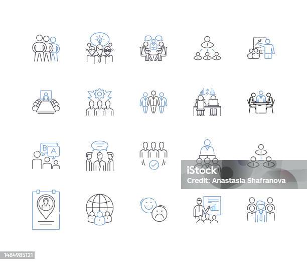 Unified Approach Line Icons Collection Integration Consolidation Standardization Unification