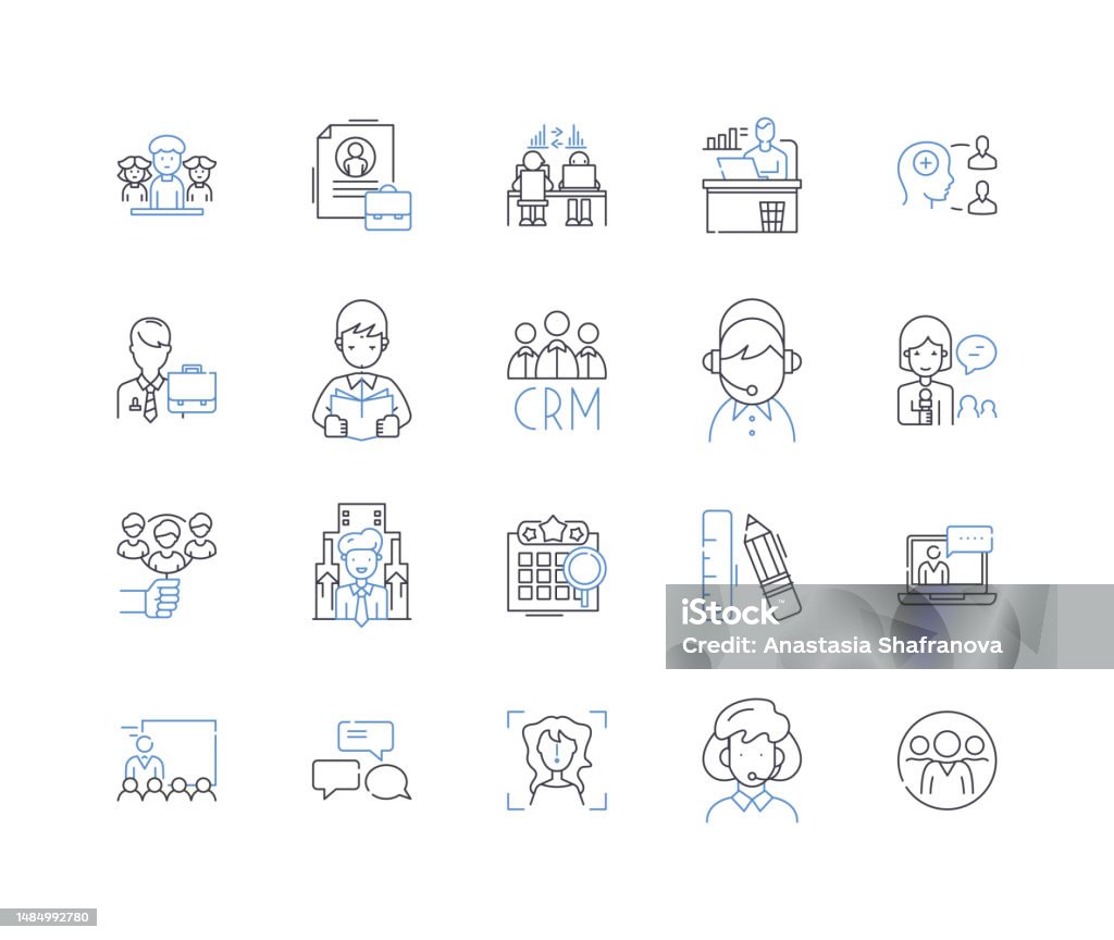 Work Methodology Line Icons Collection Agile Scrum Waterfall Lean