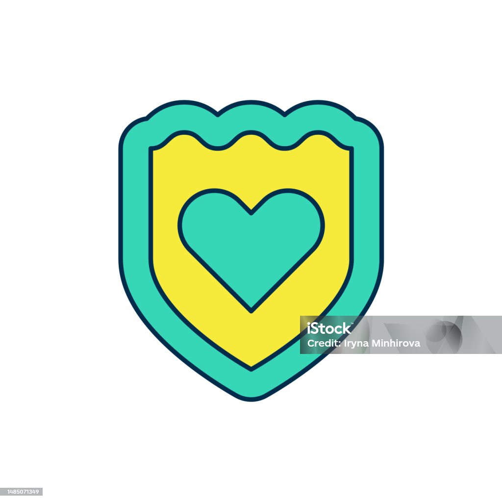 Ilustración De Contorno Relleno Icono Del Sistema Inmunitario Aislado
