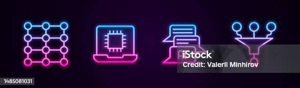 ตั้งค่าเครือข่าย Neural Processor Cpu Chat Bot และ Funnel Filter ไอคอน ... ตั้งค่าเครือข่าย Neural Processor Cpu Chat Bot และ Funnel Filter ไอคอน ...