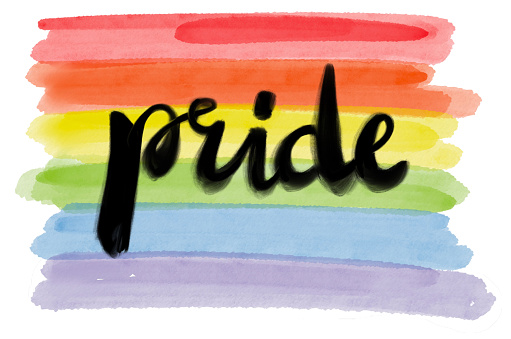 Latar Belakang Cat Air Bendera Pelangi Konsep Tekstur Bulan Lgbt Pride