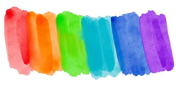 Latar Belakang Cat Air Bendera Pelangi Konsep Tekstur Bulan Lgbt Pride