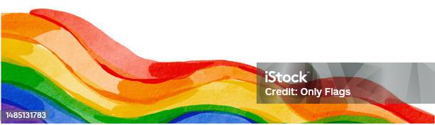 Latar Belakang Cat Air Bendera Pelangi Konsep Tekstur Bulan Lgbt Pride