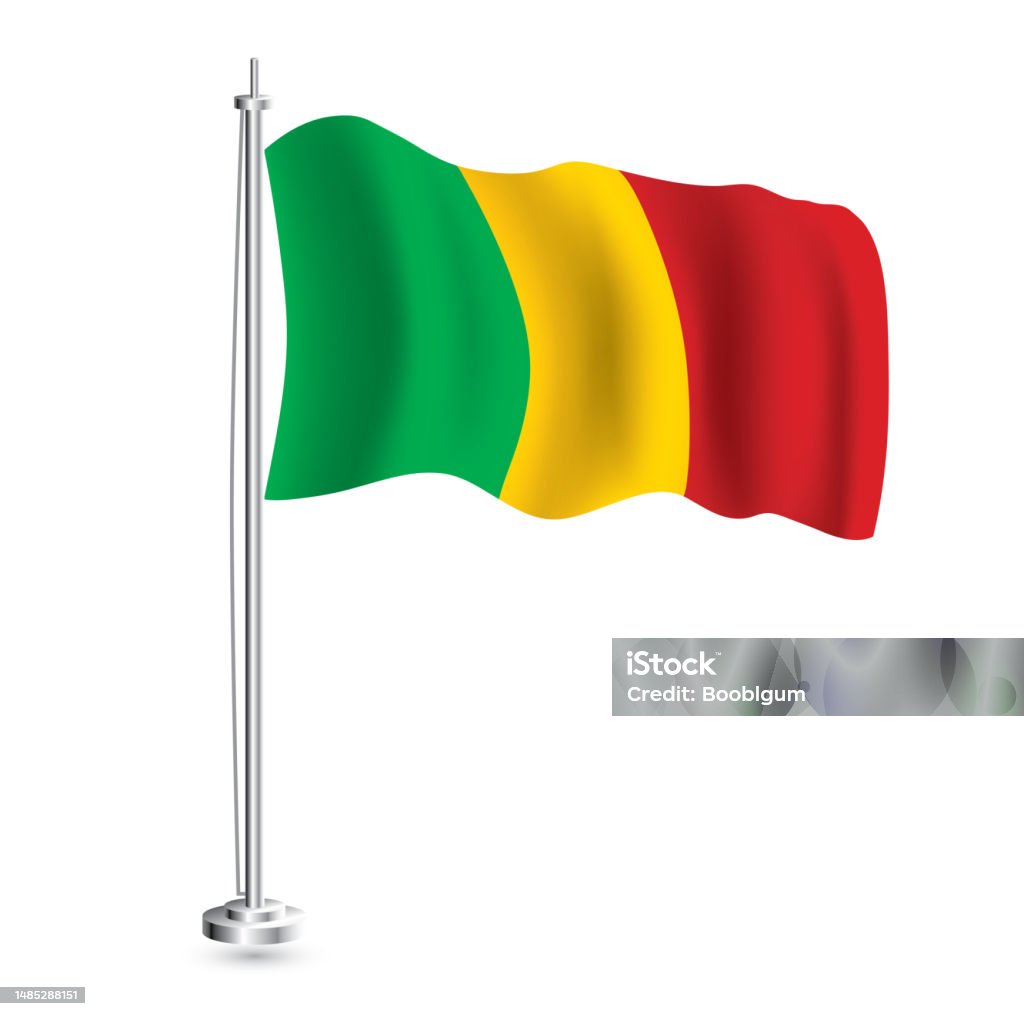 Bendera Mali Terisolasi Realistis Gelombang Bendera Negara Mali Di ... Bendera Mali Terisolasi Realistis Gelombang Bendera Negara Mali Di ...
