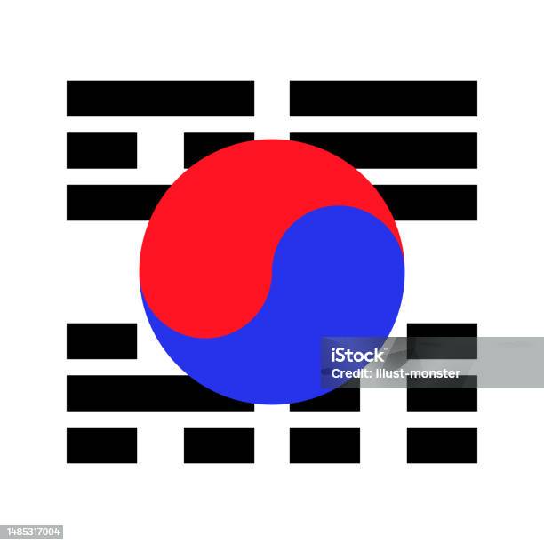 Logo Der Koreanischen Flagge Korea Vektor Stock Vektor Art Und Mehr