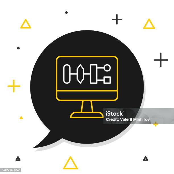 Icône Algorithme De Ligne Isolée Sur Fond Blanc Conception De Symbole