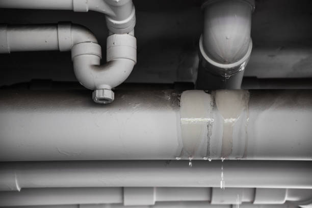 Free picture: Monochrome photo of flooded metal pipes in water